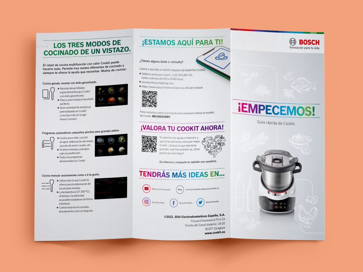 Tríptico Cookit Bosch - Marco Gráfico de Diseño